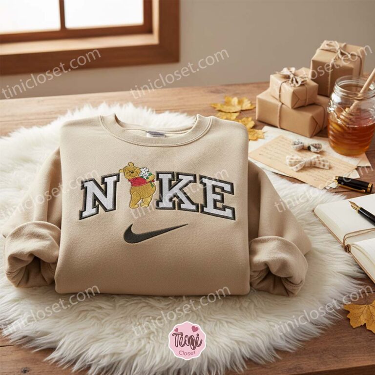 Bluey Heeler x Nike Swoosh Embroidered Shirt, Custom Nike Embroidered ...