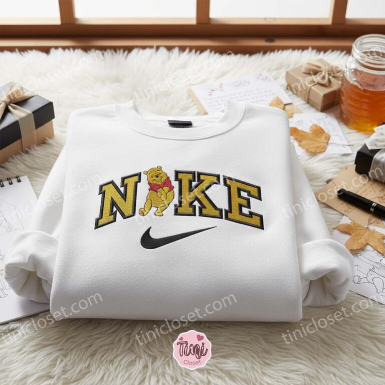 Bluey Heeler x Nike Swoosh Embroidered Shirt, Custom Nike Embroidered ...