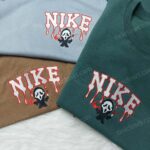 Halloween Ghost Nike Shirt, Custom Nike Logo Embroidered Sweatshirt ...