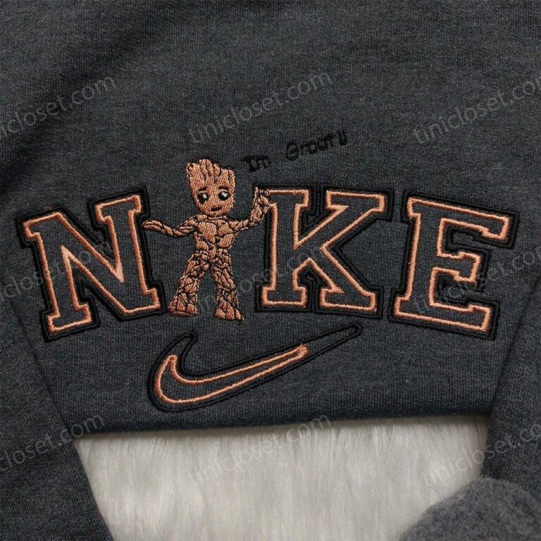 Nike Baby Groot Embroidered Shirt, Nike Inspired Embroidered Shirt ...