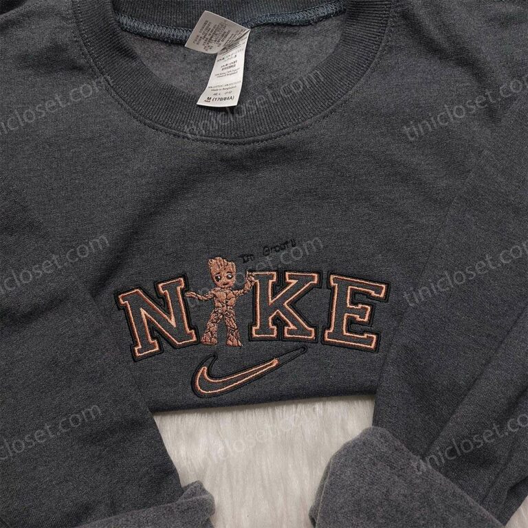 Nike Baby Groot Embroidered Shirt, Nike Inspired Embroidered Shirt ...