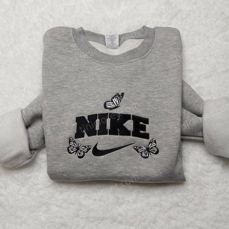 Butterfly Nike Embroidered Shirt, Custom Nike Embroidered Shirt, Gifts ...