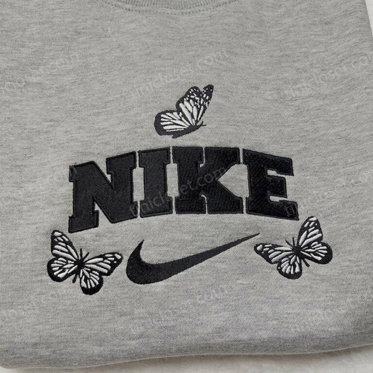 Butterfly Nike Embroidered Shirt, Custom Nike Embroidered Shirt, Gifts ...