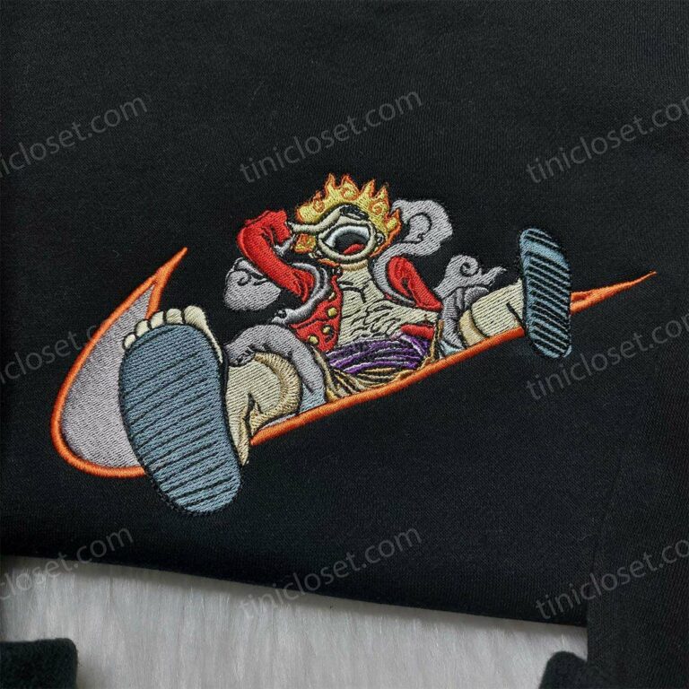 Monkey D. Luffy Nike Embroidered Shirt, One Piece Hoodie, Custom Nike ...