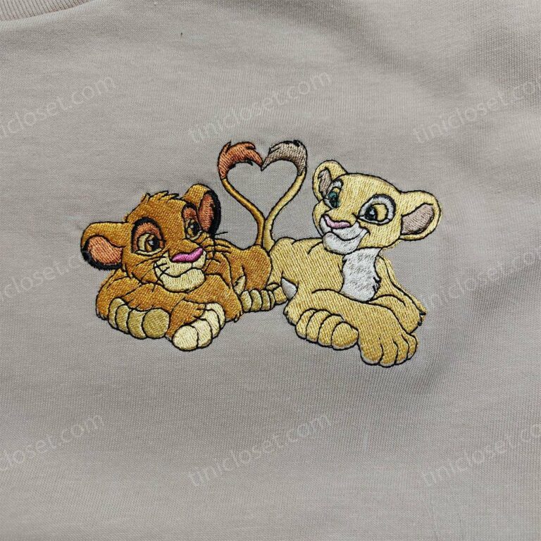 Nala Simba Embroidered Shirt, Lion King Embroidered Shirt, Disney ...