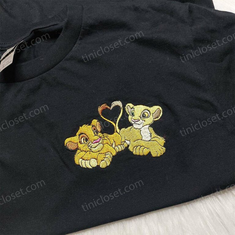 Nala Simba Embroidered Shirt, Lion King Embroidered Shirt, Disney ...