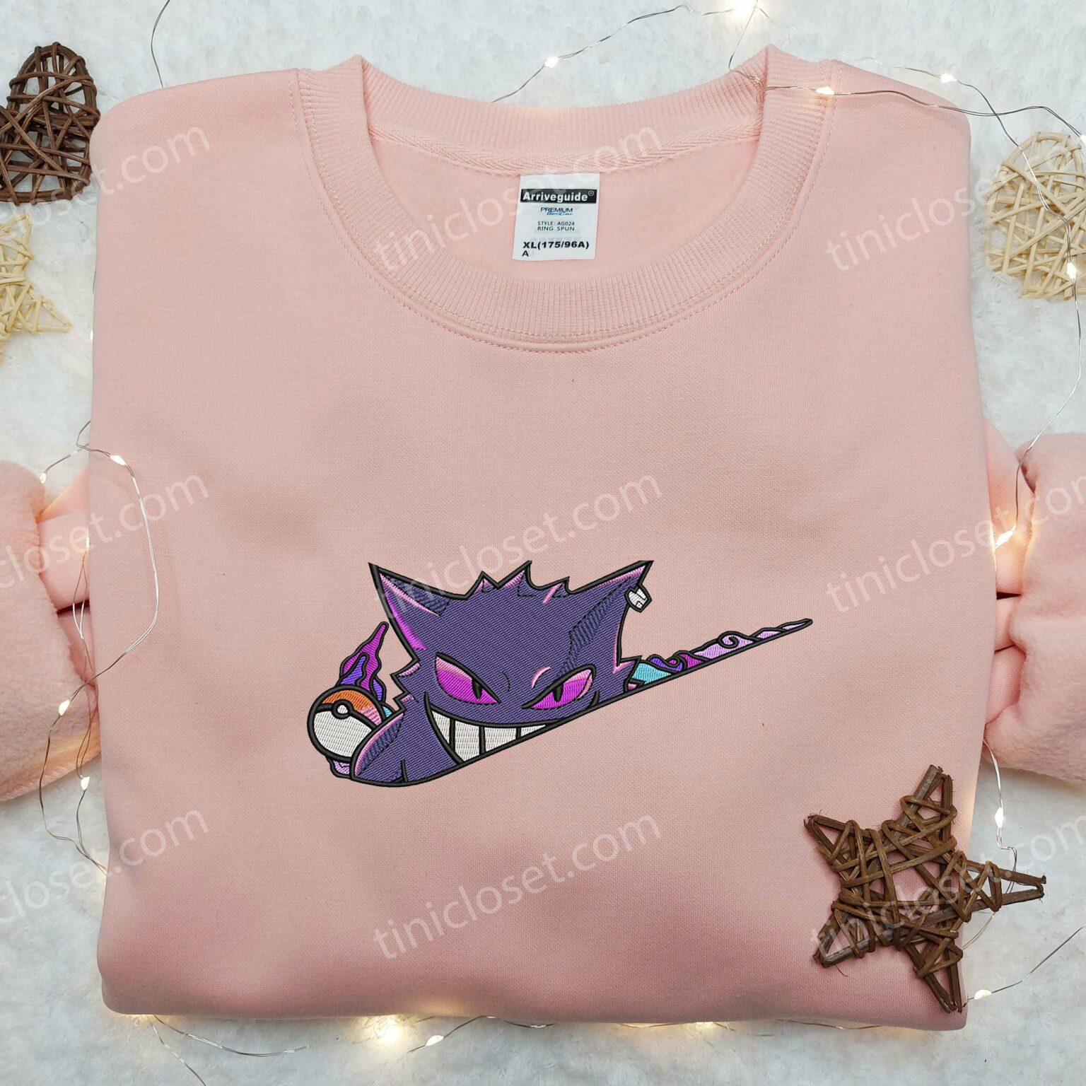 Nike Gengar Embroidered Sweatshirt, Pokemon Embroidered Hoodie, Best ...