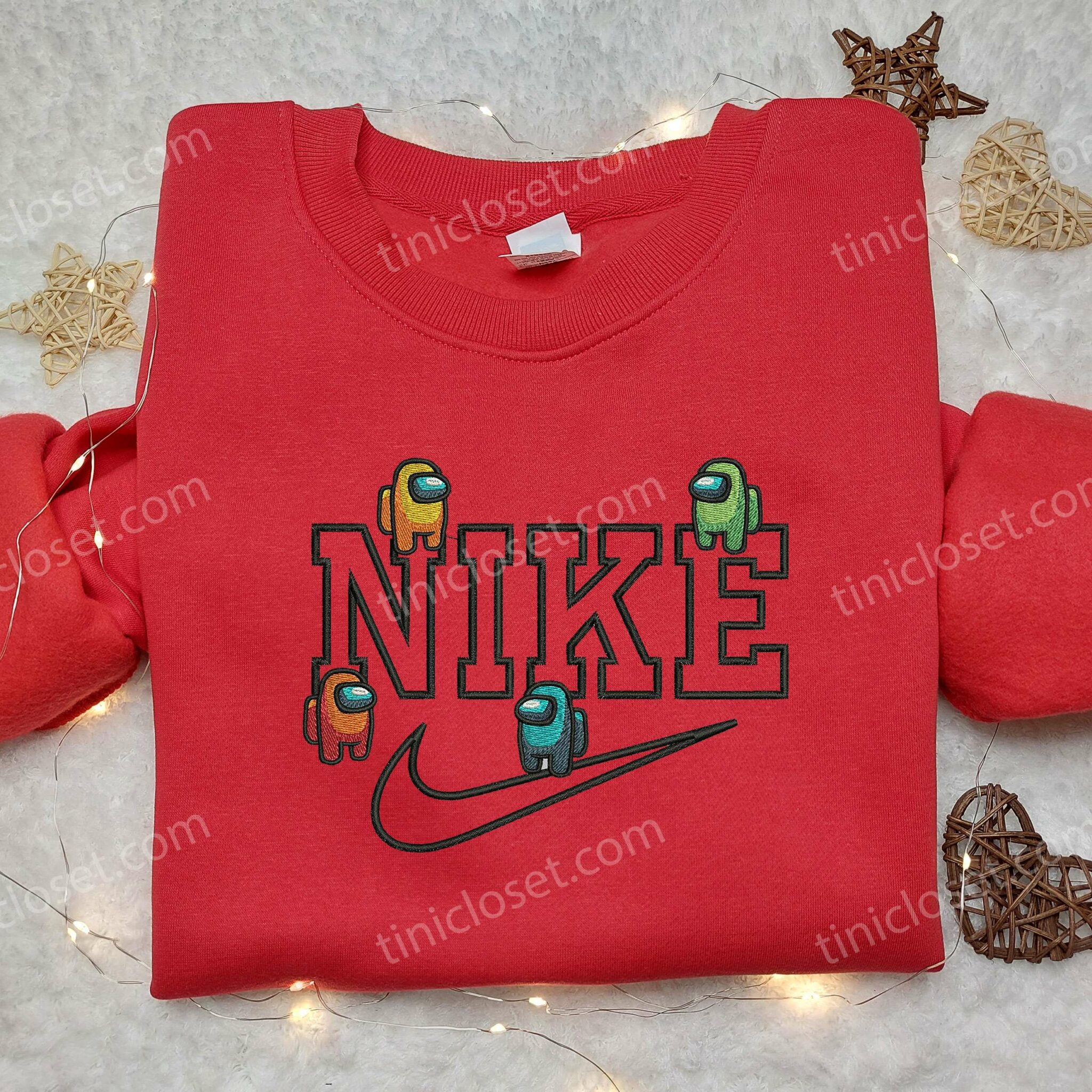 Nike x Among Us Embroidered Shirt, Nike Inspired Embroidered Shirt ...