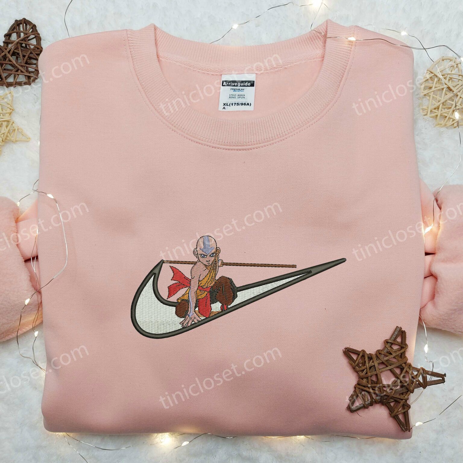 Aang x Nike Swoosh Embroidered Shirt, Avatar The Last Airbender ...