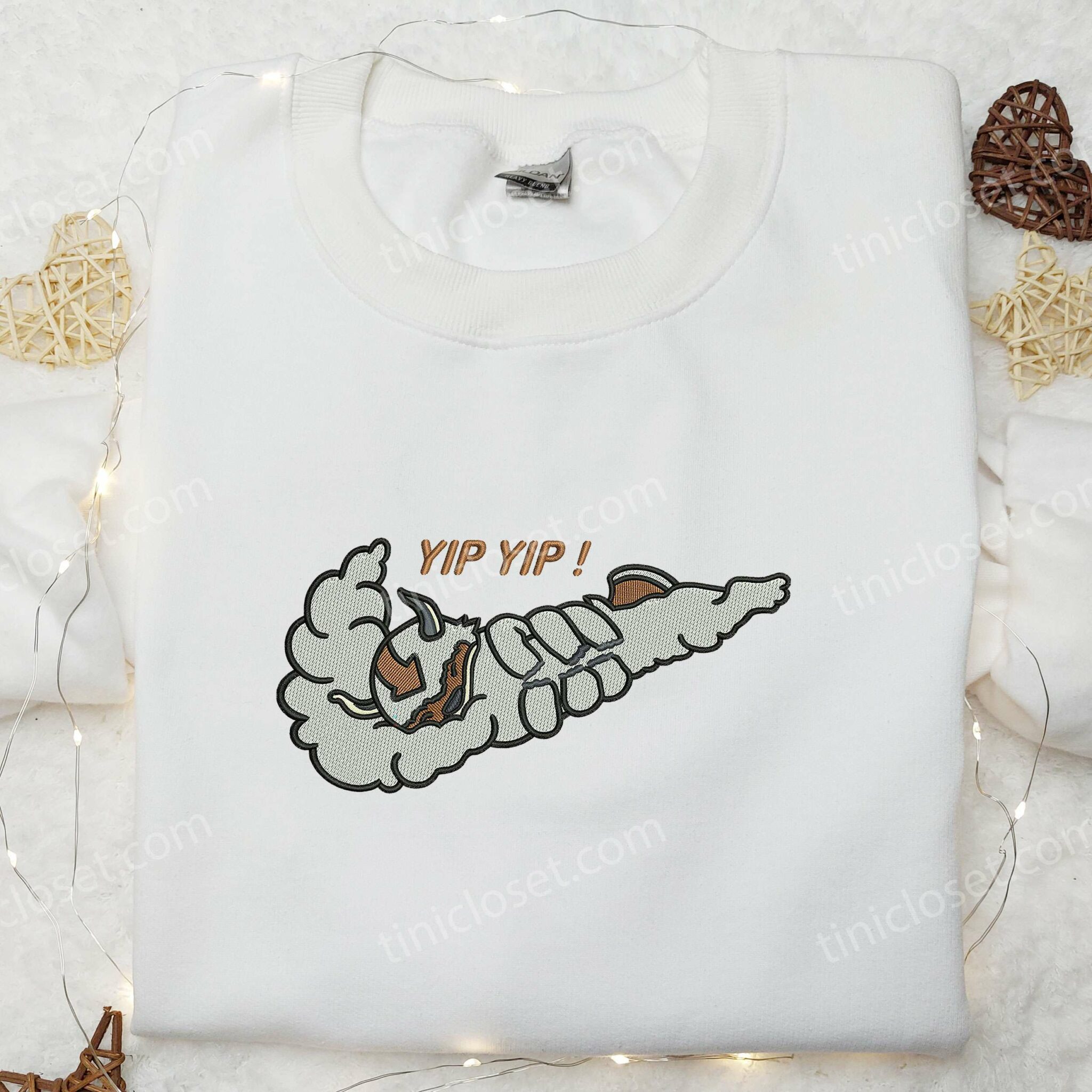 Nike Appa Yip Yip Embroidered Shirt, Avatar Embroidered Shirt, Cartoon Embroidered Shirt - Small ...