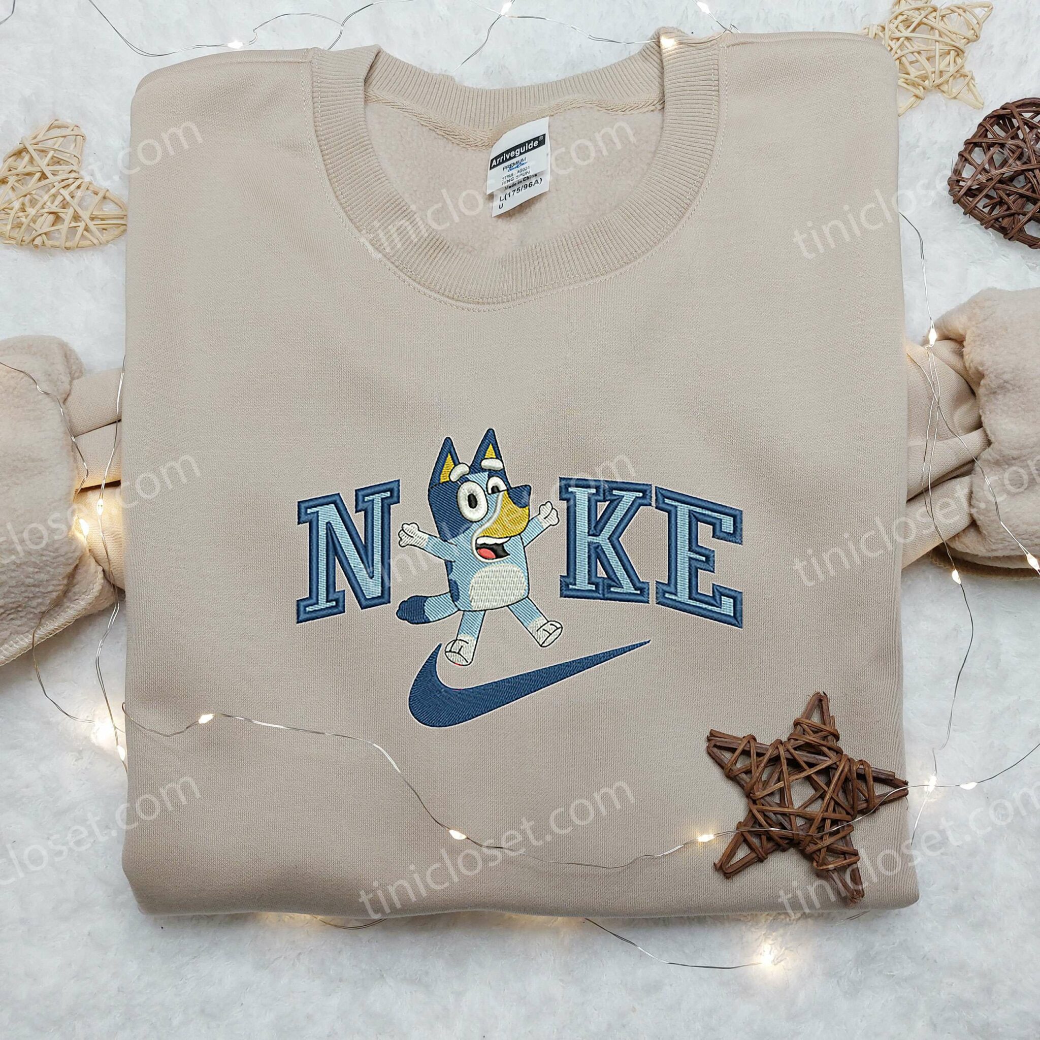 Hey Bluey x Nike Embroidered Shirt, Custom Nike Embroidered Shirt, The ...