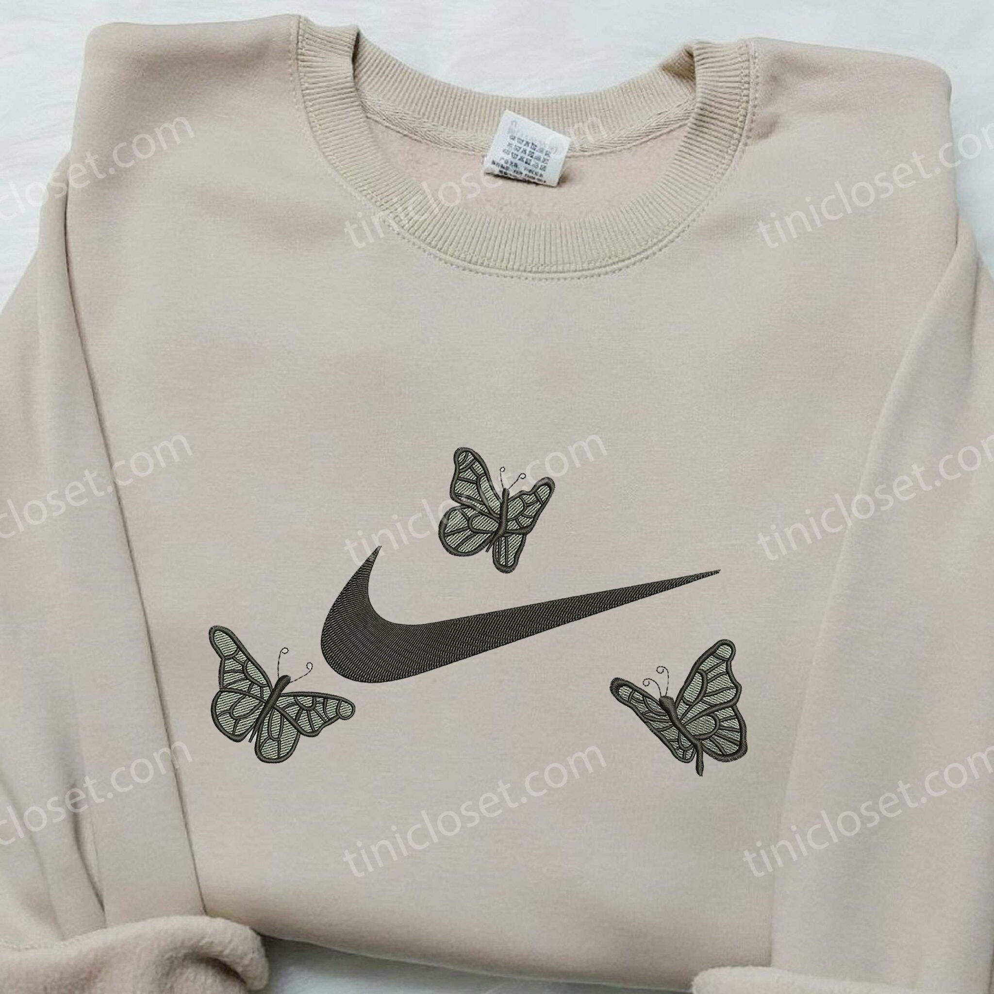 Butterfly Nike Embroidered Shirt, Custom Nike Embroidered Shirt, Gifts ...