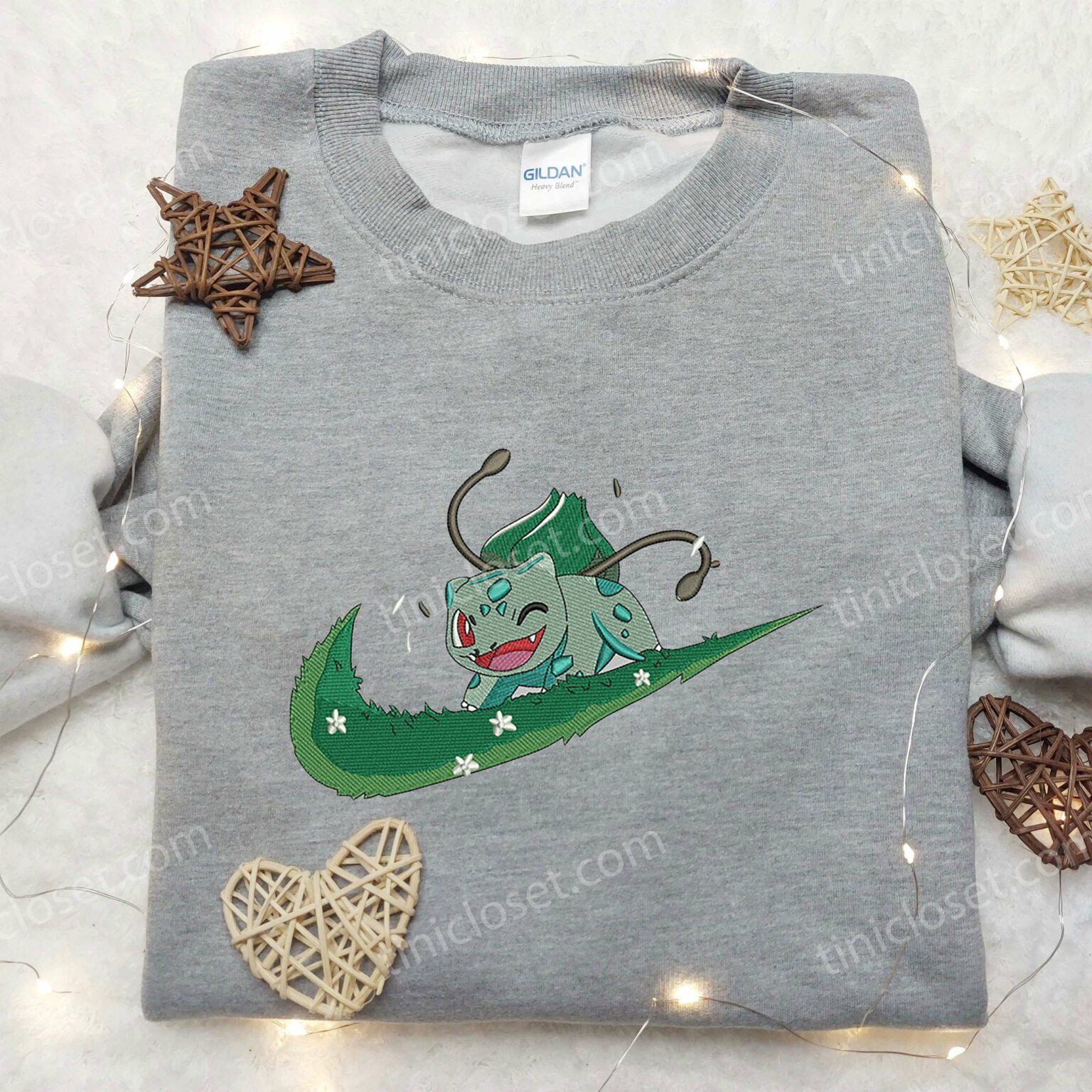Bulbasaur x Nike Embroidered Shirt, Custom Nike Embroidered Shirt ...
