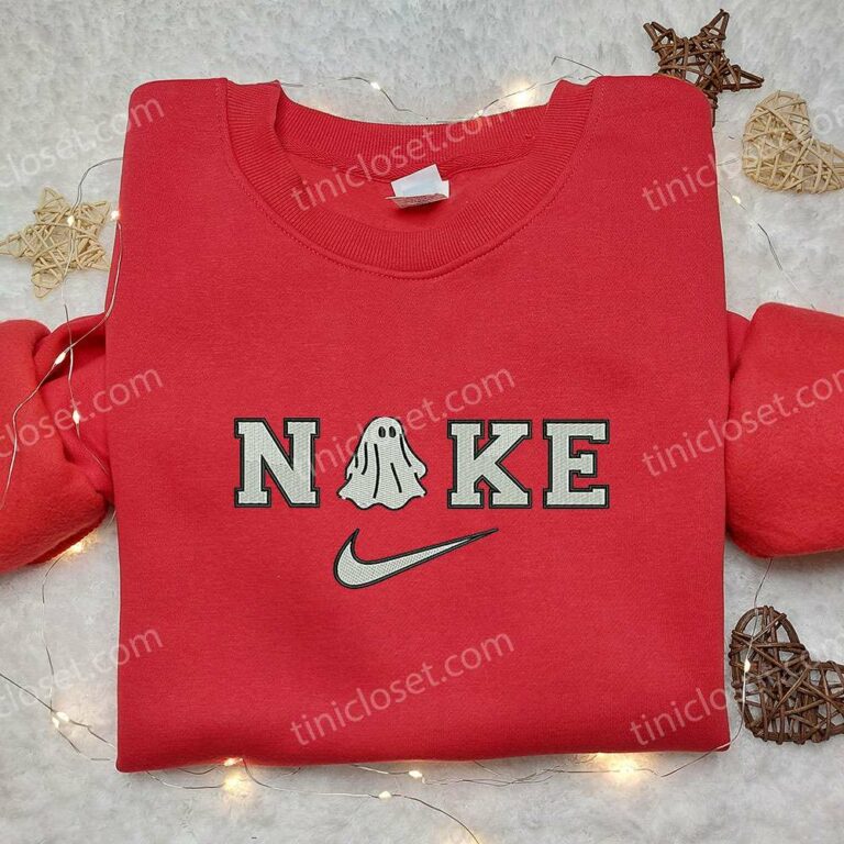Red Devil x Nike Embroidered Shirt, Halloween Embroidered Shirt, Custom ...