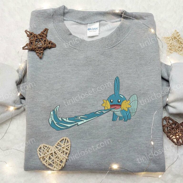 Mudkip x Nike Embroidered Shirt, Pokemon Embroidered Shirt, Nike ...