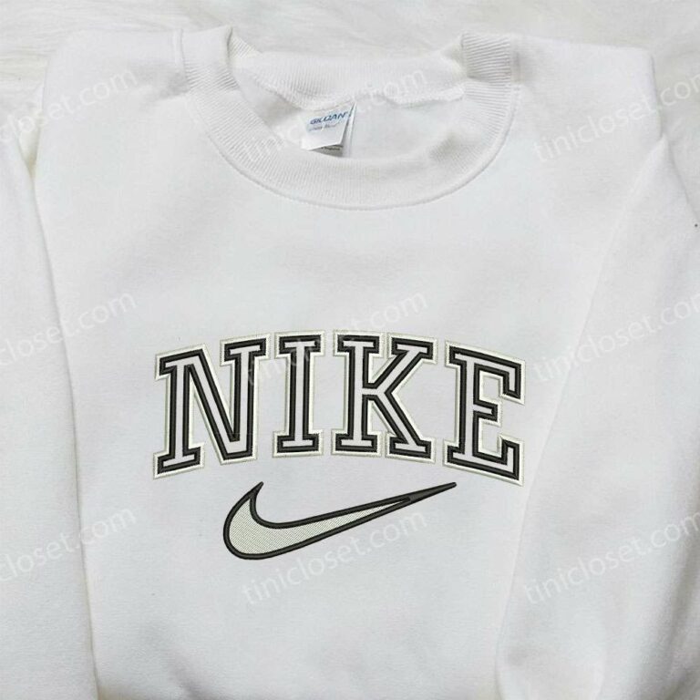 Custom Vintage Nike Embroidered Sweatshirt, Nike Inspired Embroidered ...
