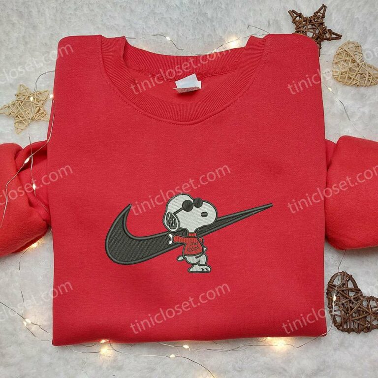 Snoopy x Nike Swoosh Embroidered Sweatshirt, Peanuts Cartoon ...