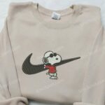 Snoopy x Nike Swoosh Embroidered Sweatshirt, Peanuts Cartoon ...