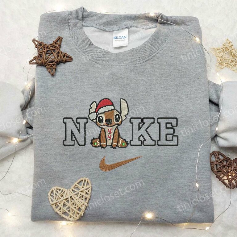 Nike x Stitch Gingerbread Embroidered Sweatshirt, Nike Inspired ...
