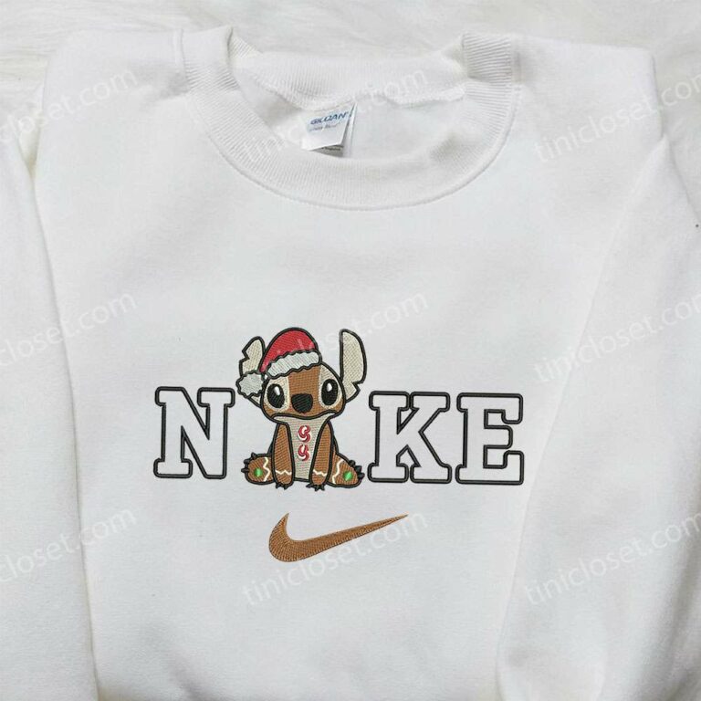 Nike x Stitch Gingerbread Embroidered Sweatshirt, Nike Inspired ...
