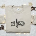 Ghostface Knife x Nike Embroidered Hoodie, Nike Inspired Embroidered ...