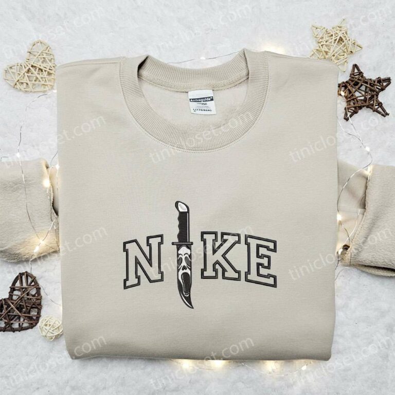 Ghostface Knife x Nike Embroidered Hoodie, Nike Inspired Embroidered ...
