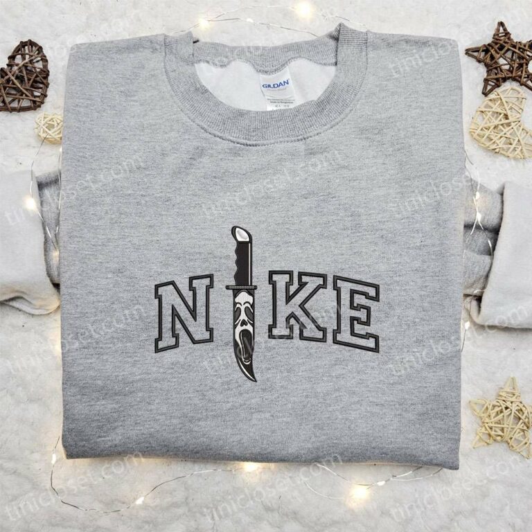 Ghostface Knife x Nike Embroidered Hoodie, Nike Inspired Embroidered ...