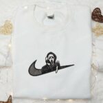 Ghostface x Nike Swoosh Embroidered Hoodie, Nike Inspired Embroidered ...
