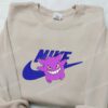 Gengar x Nike Embroidered Hoodie, Pokemon Embroidered Shirt, Nike ...