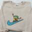 Spongebob squarepants Skiing x Nike Swoosh Embroidered Hoodie ...