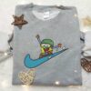 Spongebob squarepants Skiing x Nike Swoosh Embroidered Hoodie ...