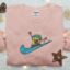 Spongebob squarepants Skiing x Nike Swoosh Embroidered Hoodie ...
