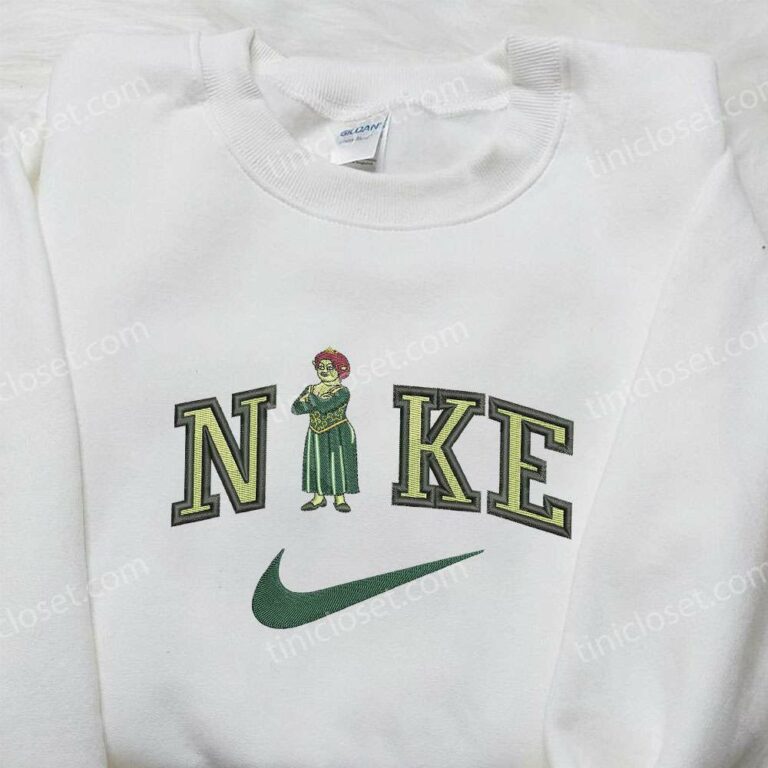 Princess Fiona x Nike Embroidered Hoodie, Shrek Cartoon Embroidered ...
