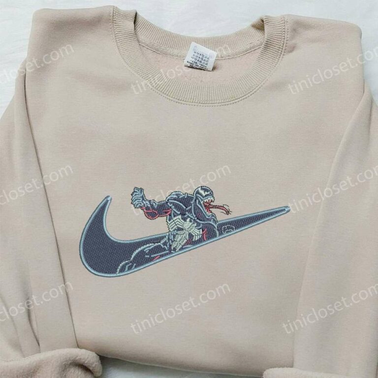 Venom x Nike Embroidered Hoodie, Movie Characters Embroidered Shirt ...