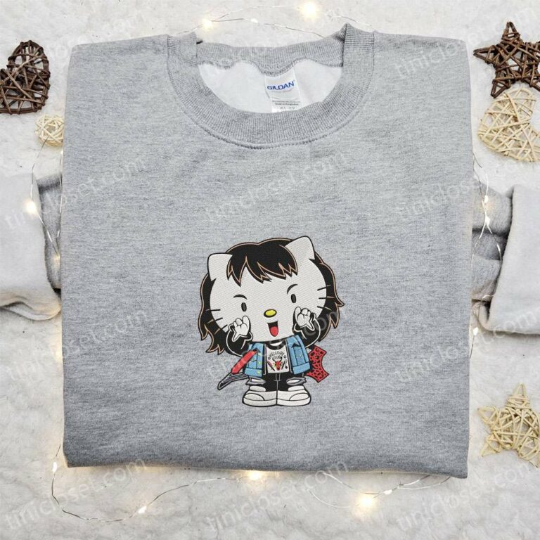 Eddie Munson Stranger Things x Hello Kitty Embroidered Sweatshirt ...