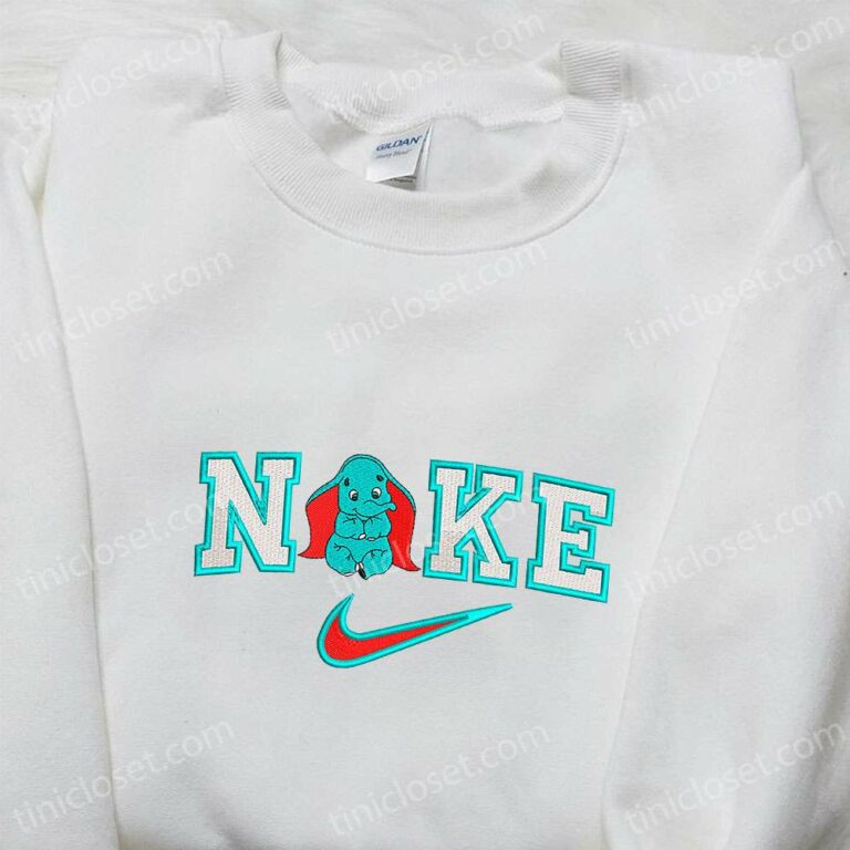 Baby Dumbo x Nike Cartoon Embroidered Shirt, Custom Nike Embroidered ...