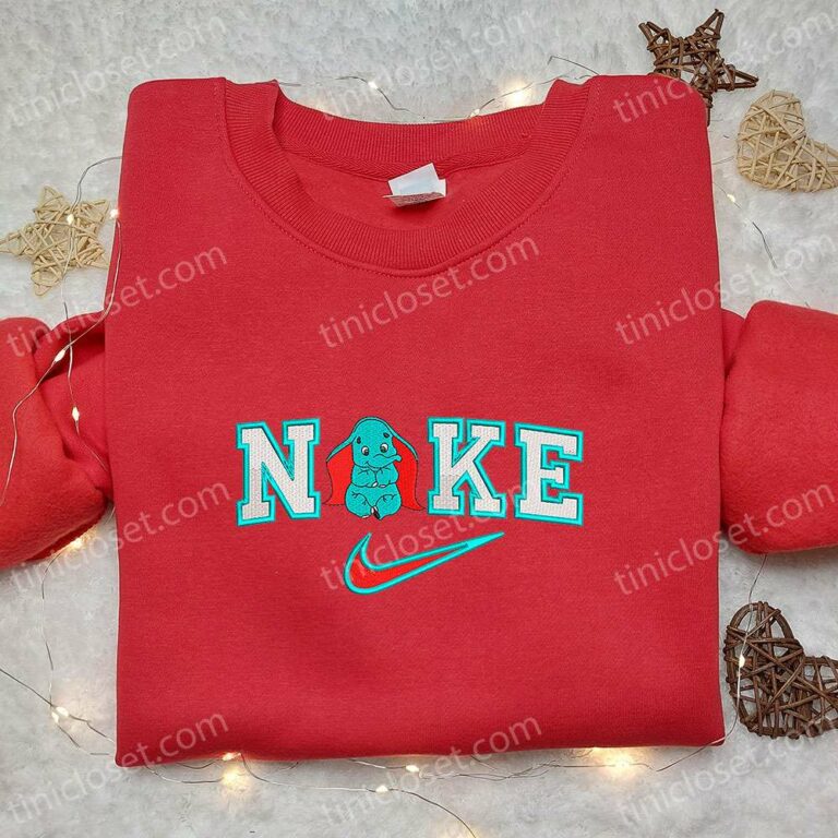 Baby Dumbo x Nike Cartoon Embroidered Shirt, Custom Nike Embroidered ...