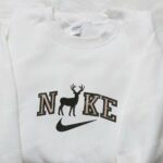 Deer Silhouette x Nike Embroidered Shirt, Animal Embroidered Shirt ...