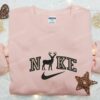Deer Silhouette x Nike Embroidered Shirt, Animal Embroidered Shirt ...