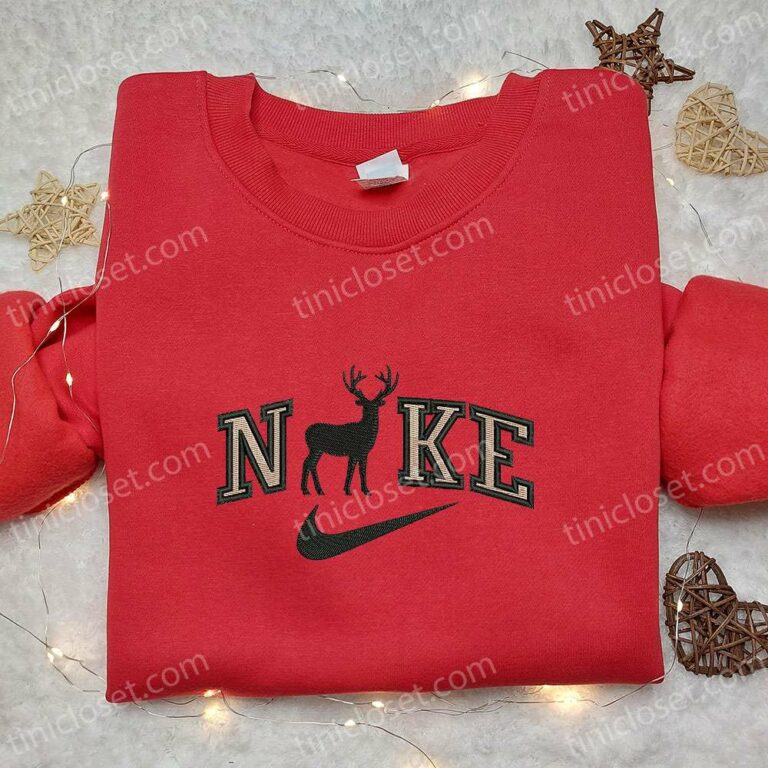 Deer Silhouette x Nike Embroidered Shirt, Animal Embroidered Shirt ...