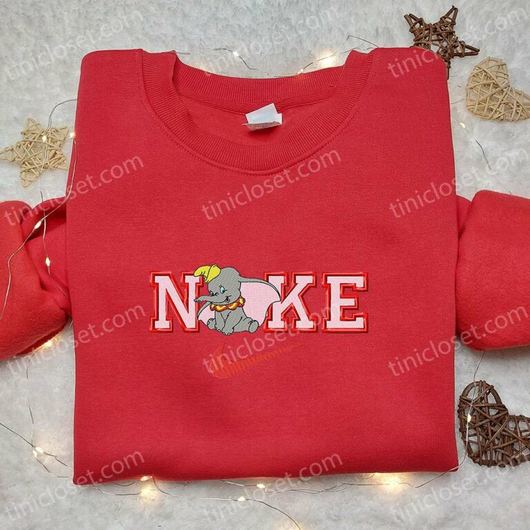 Dumbo x Nike Cartoon Embroidered Sweatshirt, Dumbo Disney Embroidered ...
