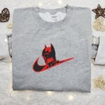 Batman x Nike Swoosh Movie Embroidered Sweatshirt, DC Comic Embroidered ...