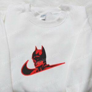 Batman x Nike Swoosh Movie Embroidered Sweatshirt, DC Comic Embroidered ...