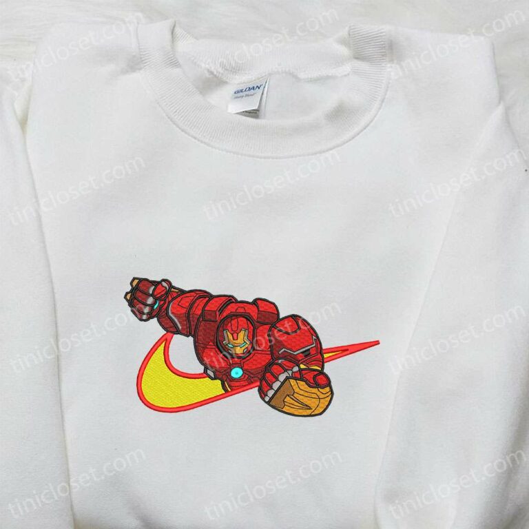Iron Man x Nike Swoosh Movie Embroidered Sweatshirt, Marvel Universe ...