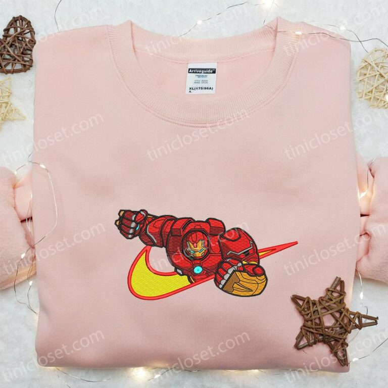 Iron Man x Nike Swoosh Movie Embroidered Sweatshirt, Marvel Universe ...