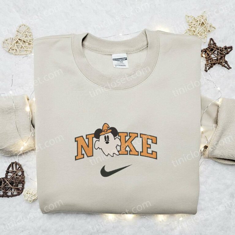 Nike x Ghost Mickey Mouse Ghost Embroidered Shirt, Disney Halloween ...