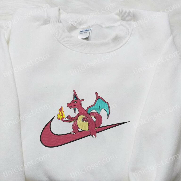 Charizard x Nike Swoosh Anime Embroidered Sweatshirt, Pokemon ...