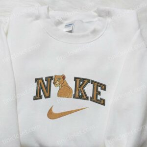 Nala x Nike Cartoon Embroidered Shirt, Disney Characters Embroidered ...