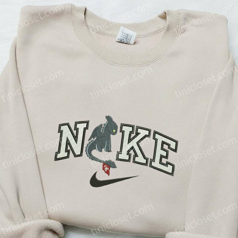 Toothless x Nike Cartoon Embroidered Sweatshirt, Disney Characters ...