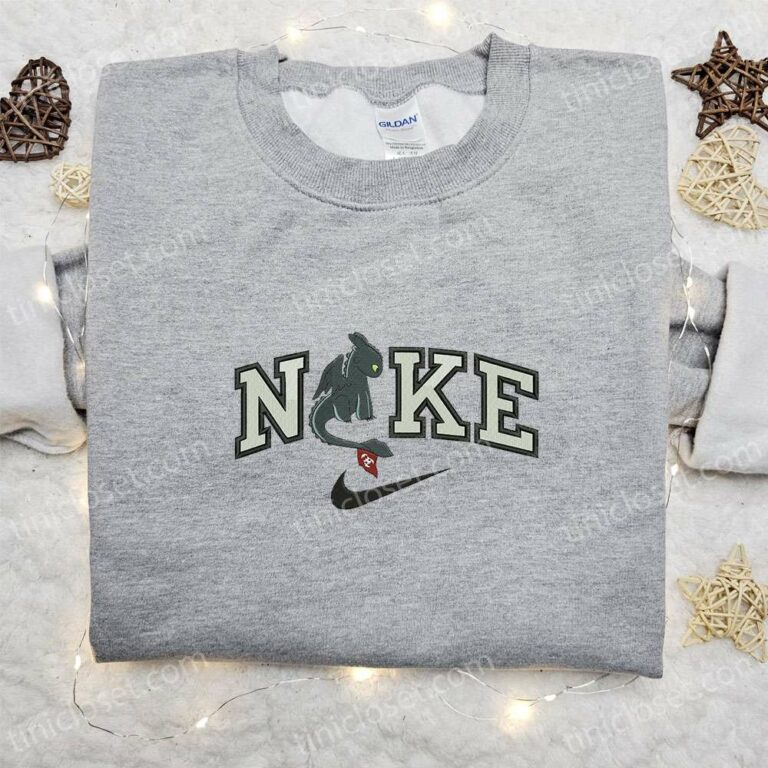 Toothless x Nike Cartoon Embroidered Sweatshirt, Disney Characters ...